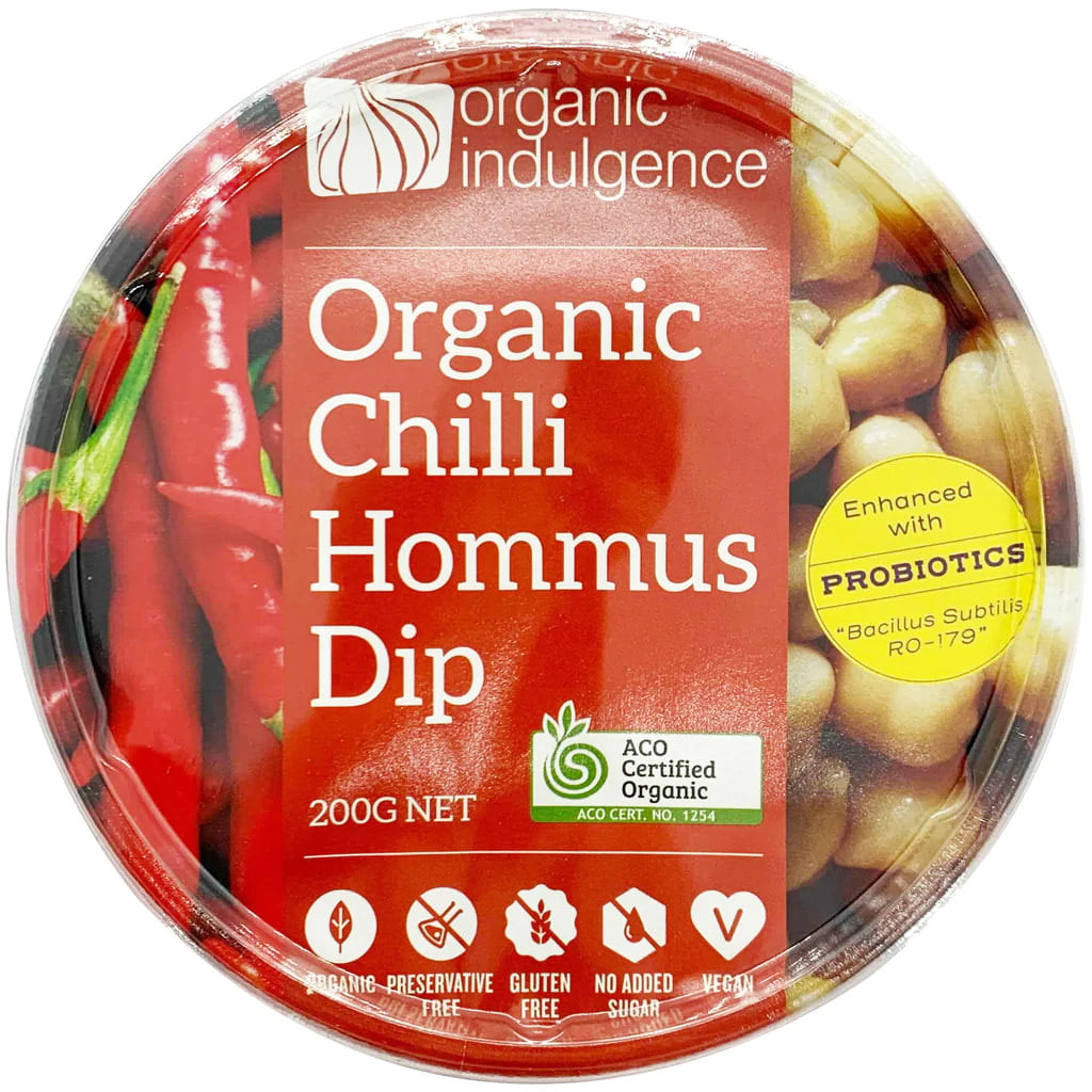 Organic Indulgence - Chilli Hommus 200g – Wholefoods Australia